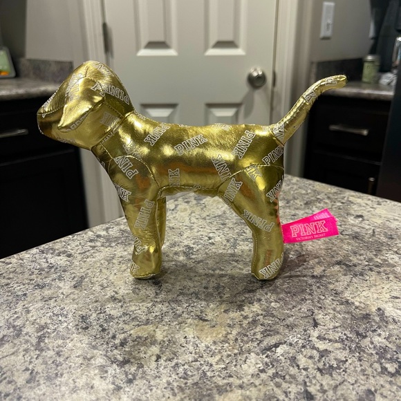 Victoria's Secret | Toys | Victorias Secret Vs Pink Gold Plush Dog ...